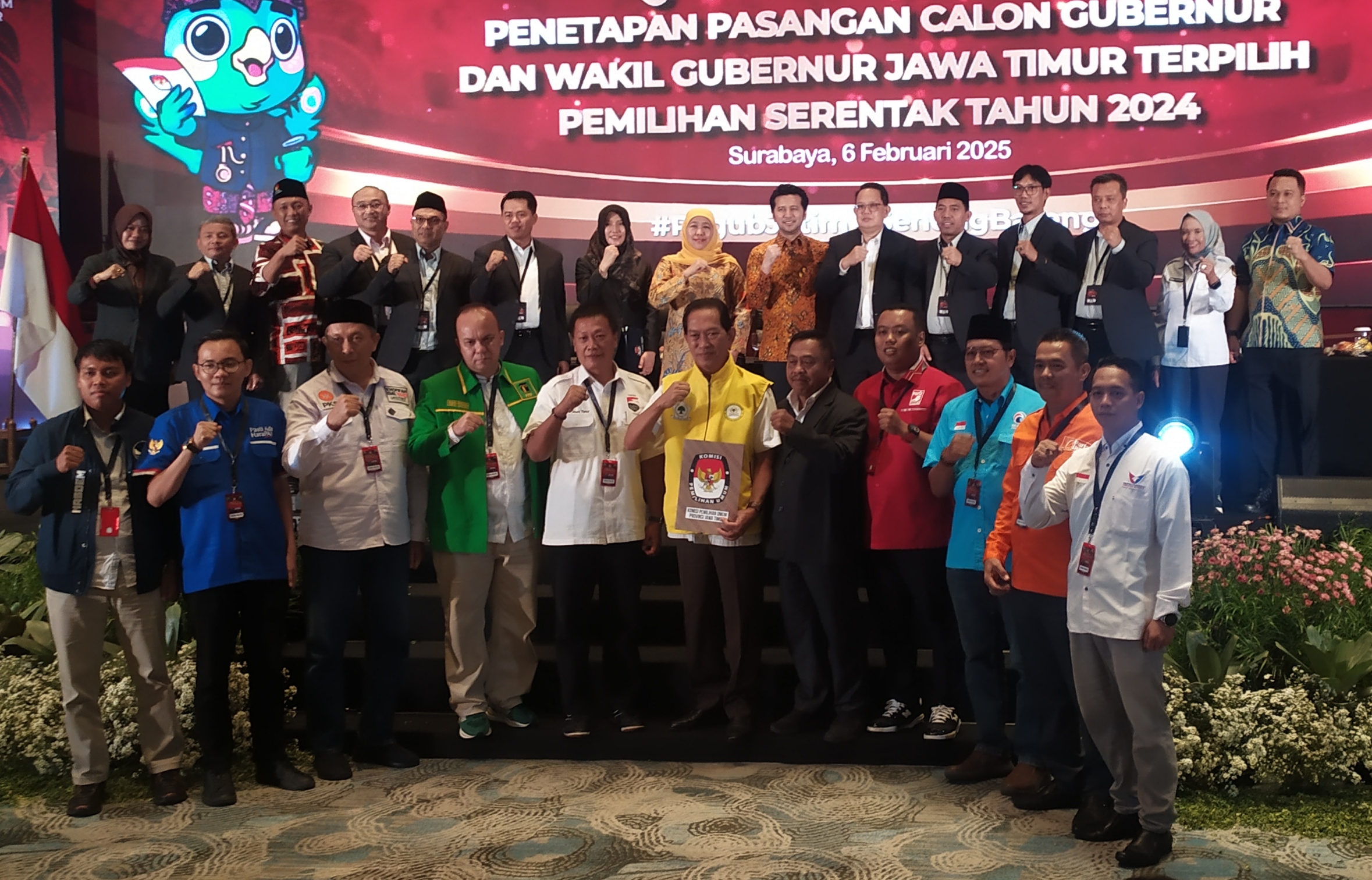 KPU Tetapkan Khofifah-Emil Sebagai Gubernur dan Wagub Jatim Terpilih 2024-2030 - L1